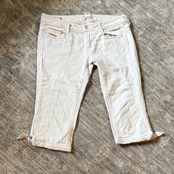 Diesel | Jeans | Vintage Diesel Womens Light Cream Capri Jeans Size 3 ...
